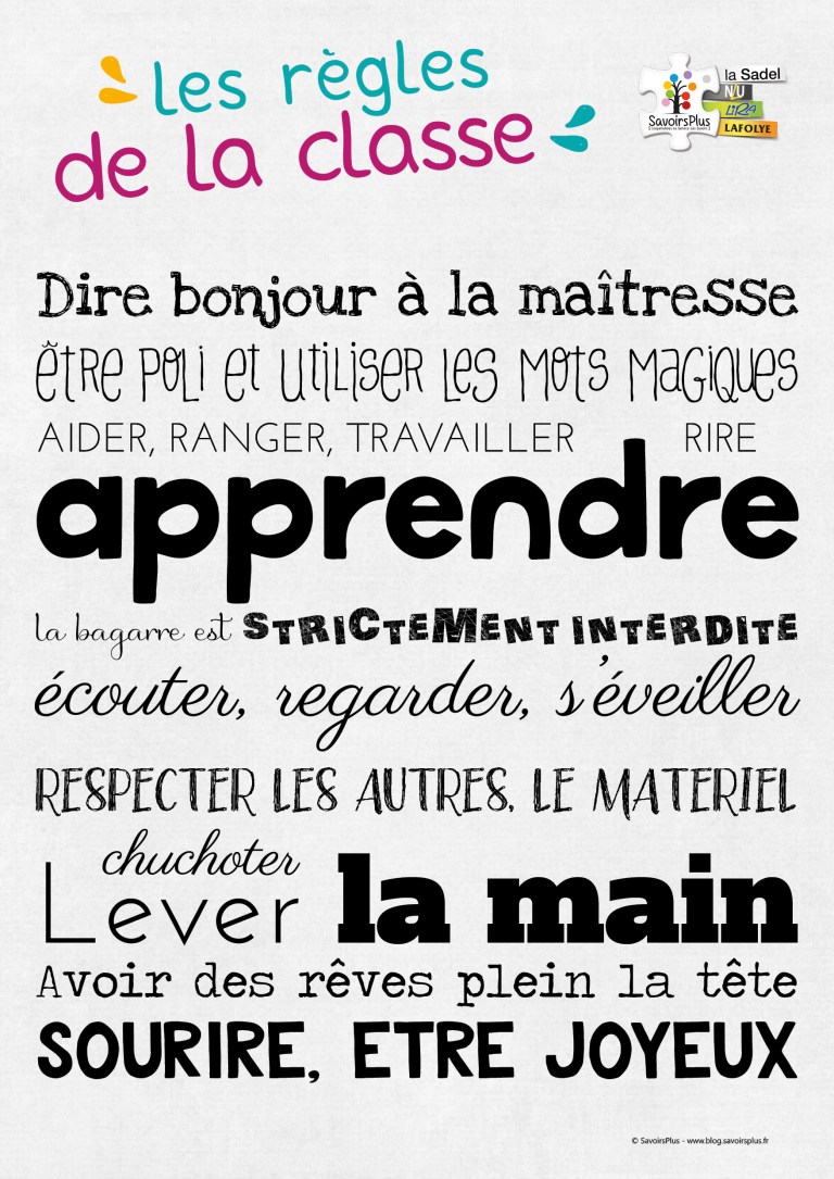 Téléchargement – Affiche pour la classe – Le blog SavoirsPlus