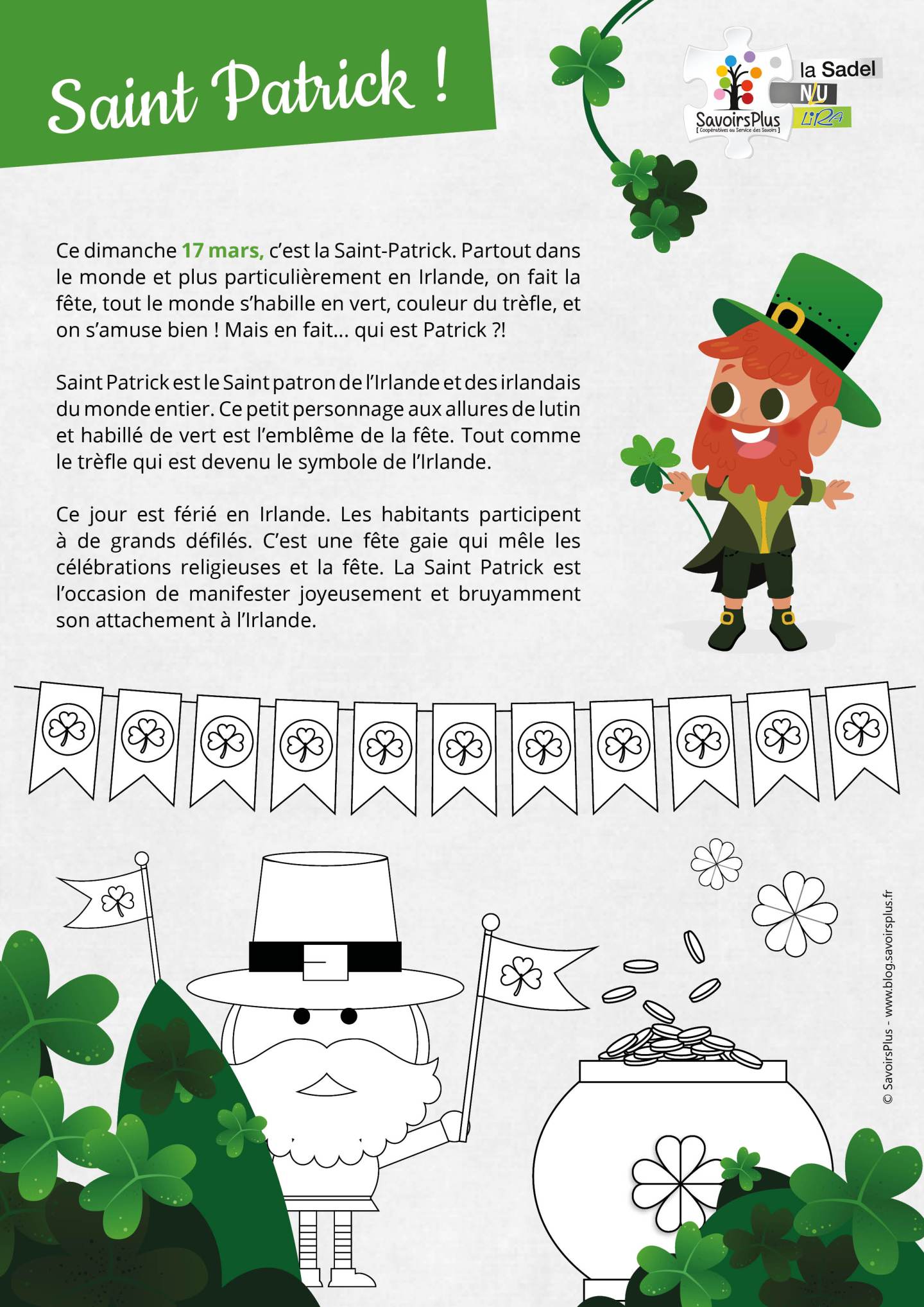 Téléchargement – Saint Patrick – Le blog SavoirsPlus