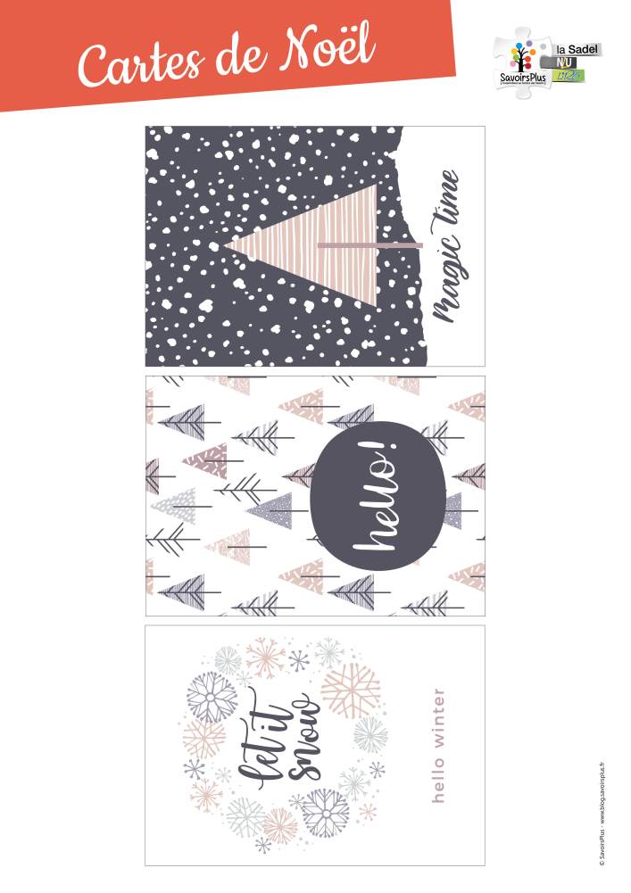 Téléchargement – Cartes de Noël – Le blog SavoirsPlus