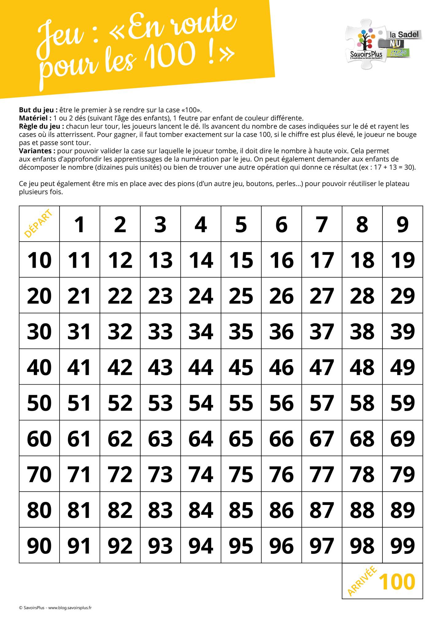 Téléchargement – En route pour les 100 ! – Le blog SavoirsPlus