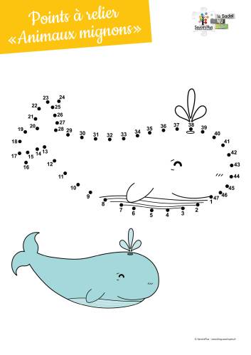 Téléchargement – Points de relier « Animaux mignons » – Le blog SavoirsPlus