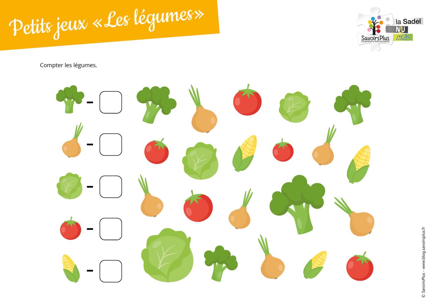 Téléchargement – Petits jeux « Les légumes » – Le blog SavoirsPlus