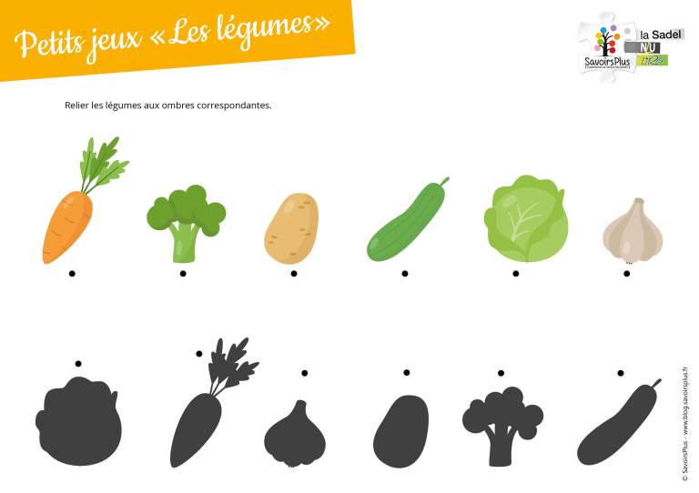 Téléchargement – Petits jeux « Les légumes » – Le blog SavoirsPlus