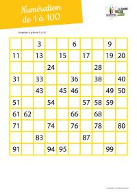 Téléchargement – Numération de 1 à 100 – Le blog SavoirsPlus