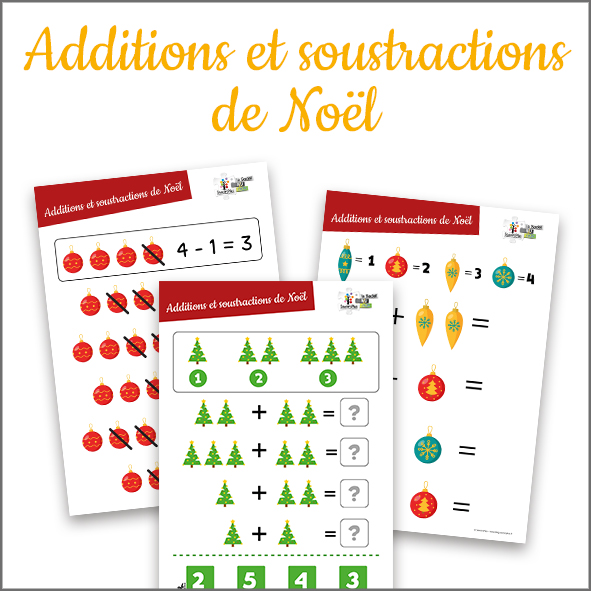 Téléchargement – Additions et soustractions de Noël – Le blog SavoirsPlus