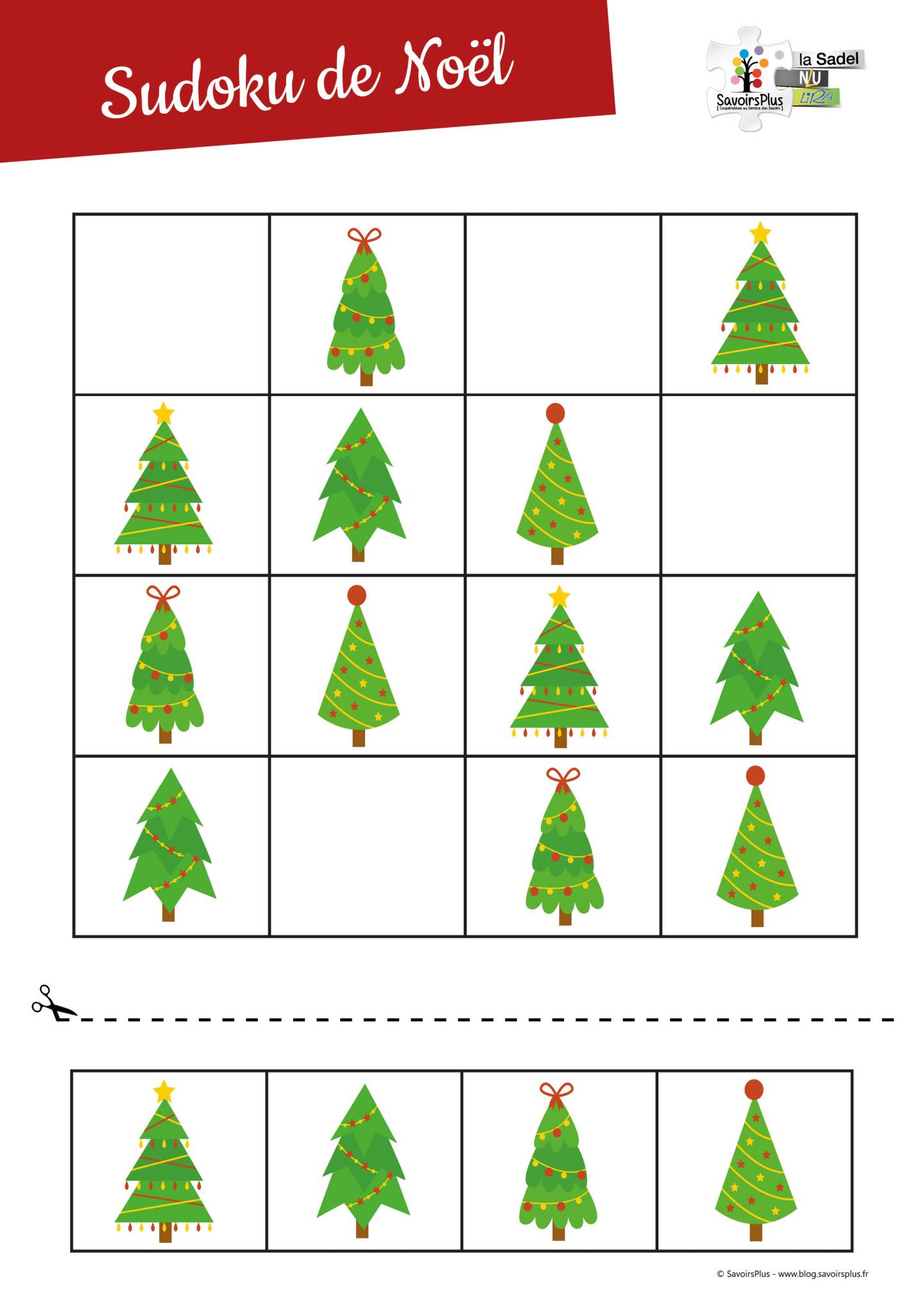 Téléchargement – Sudoku de Noël – Le blog SavoirsPlus