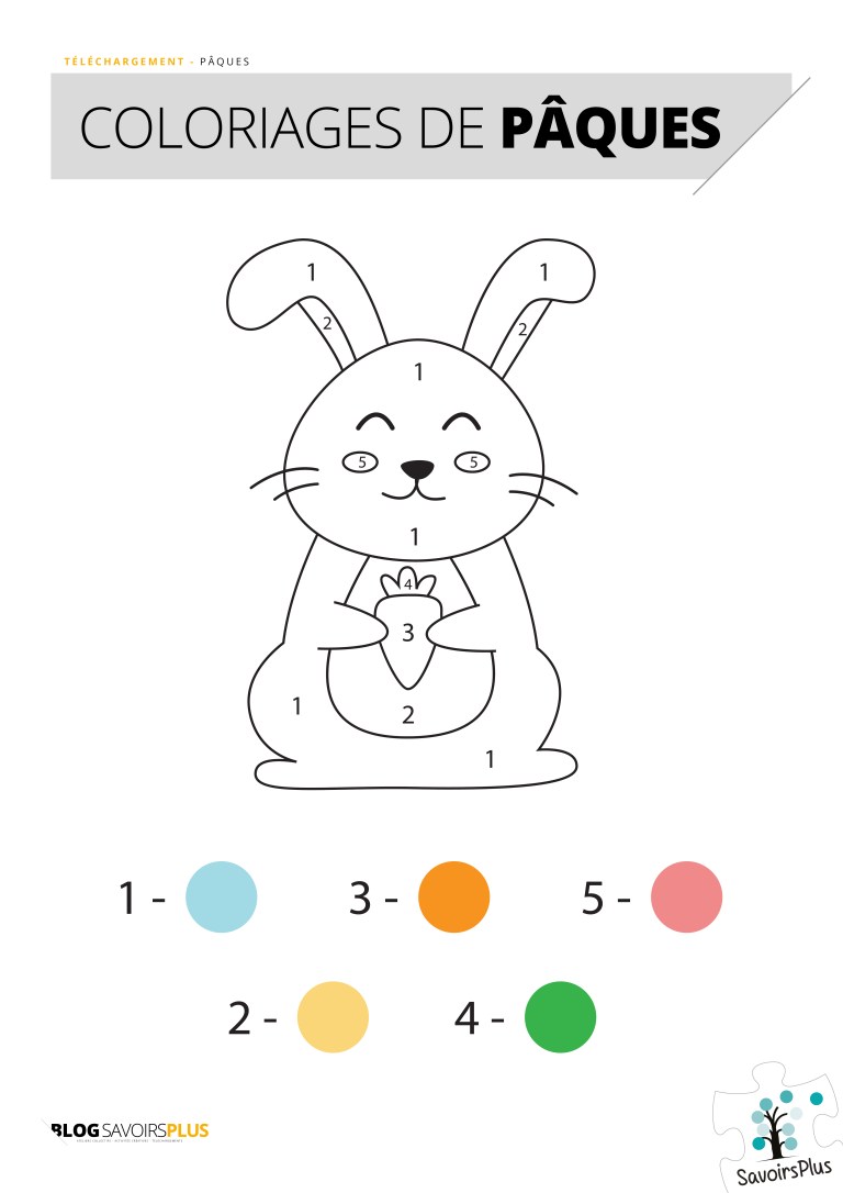 Téléchargement – Coloriages de Pâques – Le blog SavoirsPlus