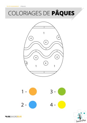 Téléchargement – Coloriages de Pâques – Le blog SavoirsPlus