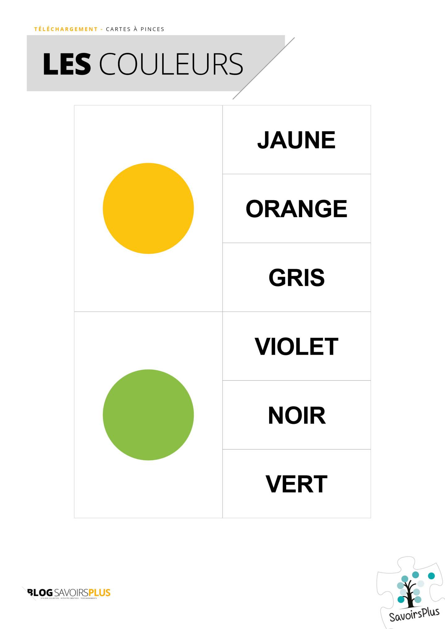 LES DOCS – Les couleurs : Cartes à pinces – Le blog SavoirsPlus