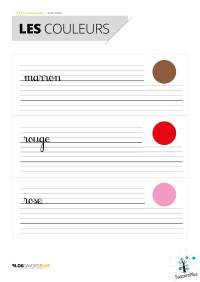 LES DOCS – Les couleurs : Fiches d’écriture – Le blog SavoirsPlus