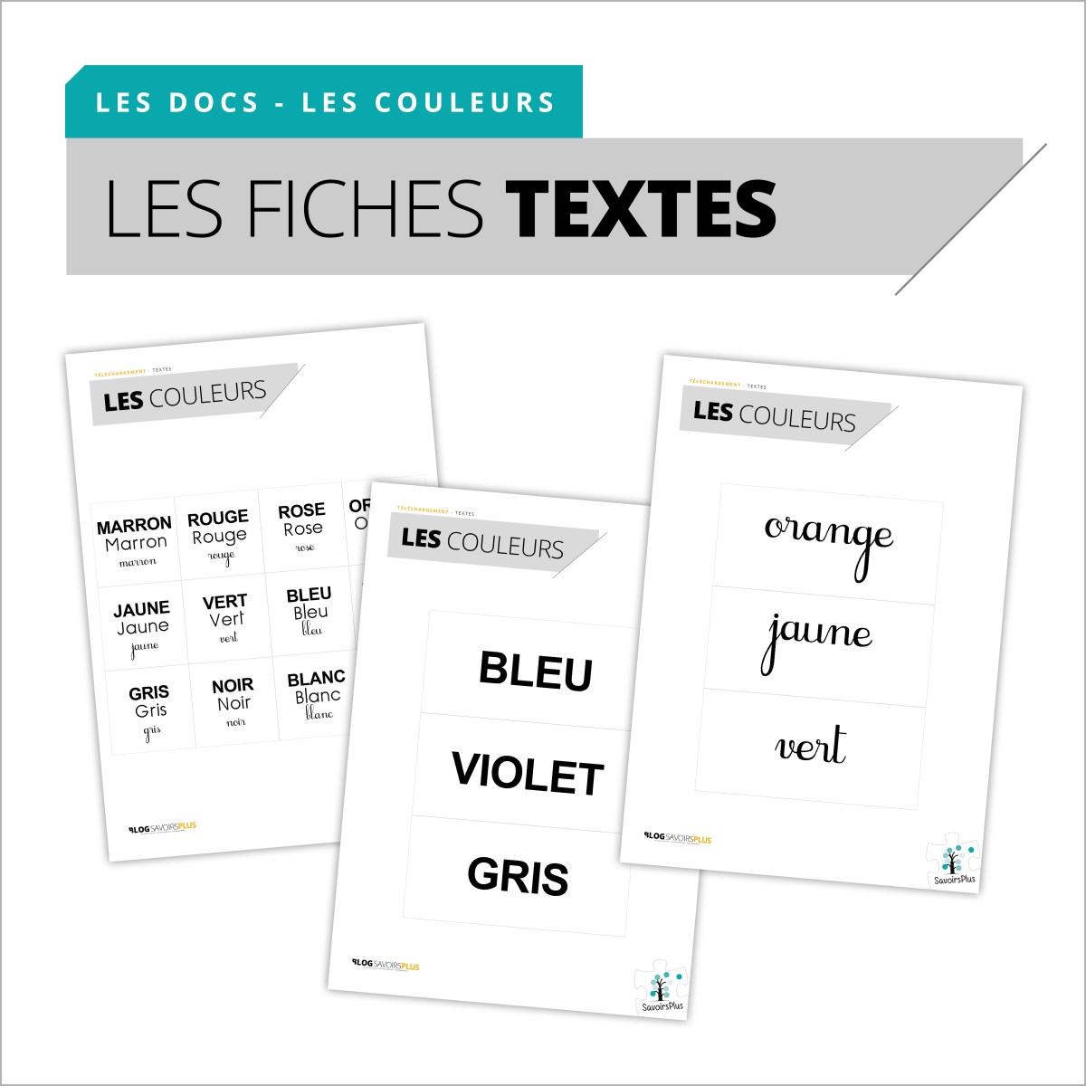 LES DOCS – Les couleurs : Les fiches textes – Le blog SavoirsPlus