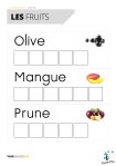 LES DOCS – Les fruits : Fiches d’écriture – Le blog SavoirsPlus