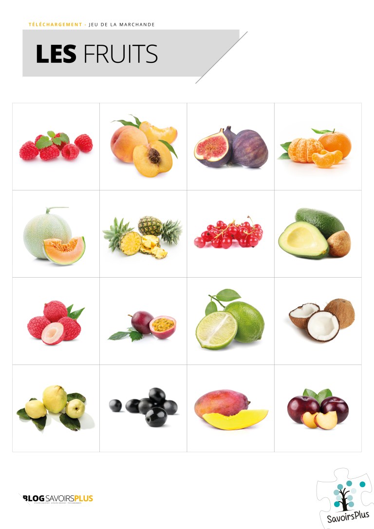 LES DOCS – Les fruits : Le jeu de la marchande – Le blog SavoirsPlus