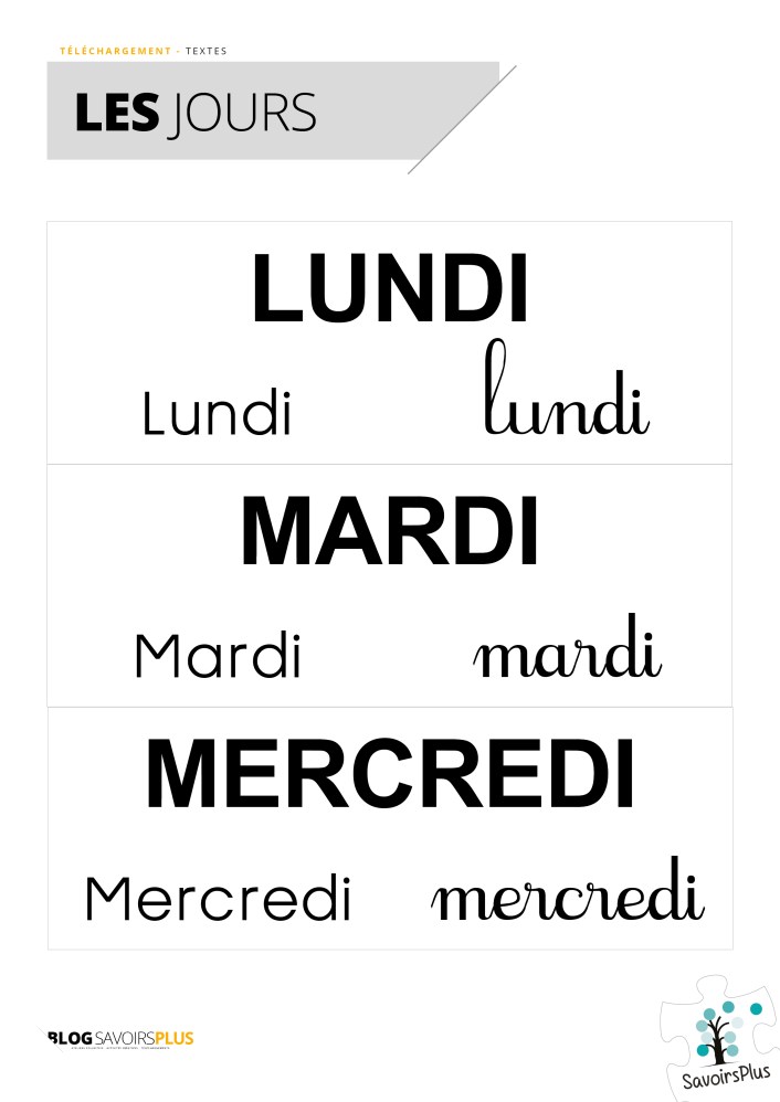 LES DOCS – Les jours : Les fiches textes – Le blog SavoirsPlus