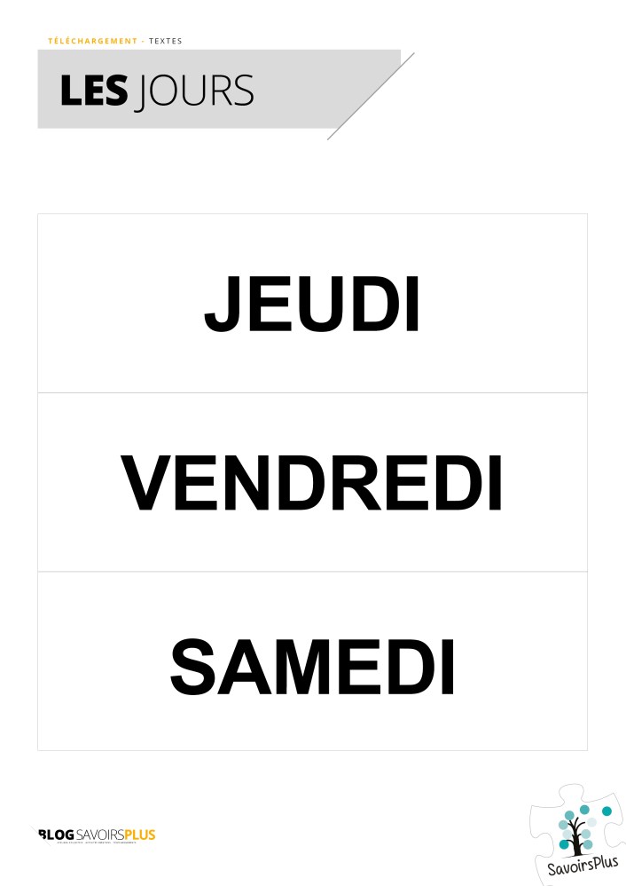 LES DOCS – Les jours : Les fiches textes – Le blog SavoirsPlus