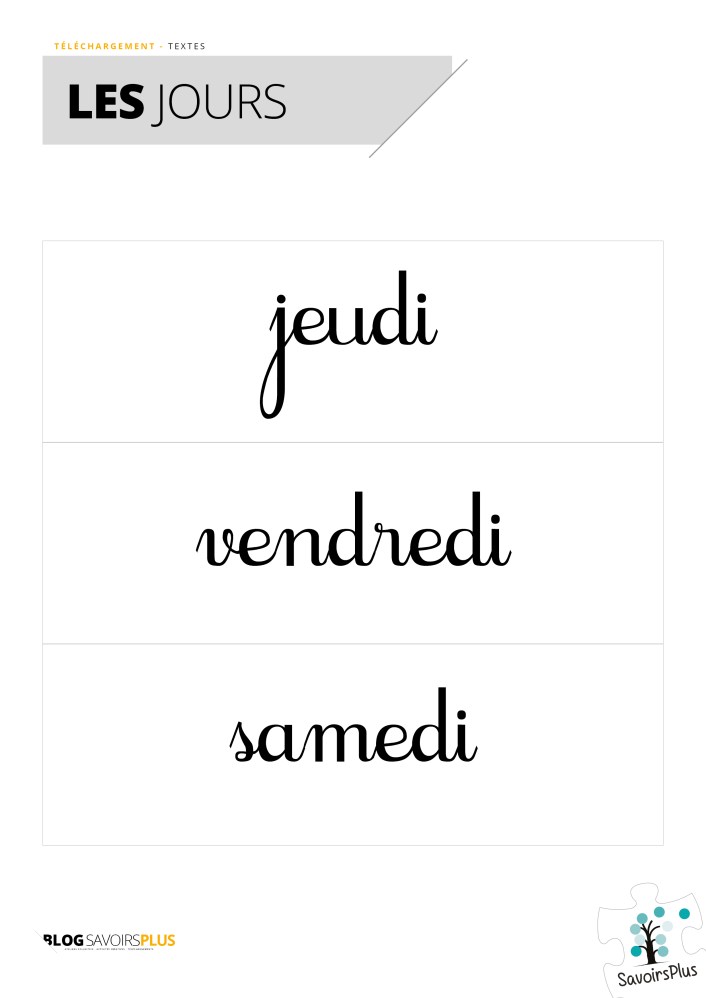 LES DOCS – Les jours : Les fiches textes – Le blog SavoirsPlus