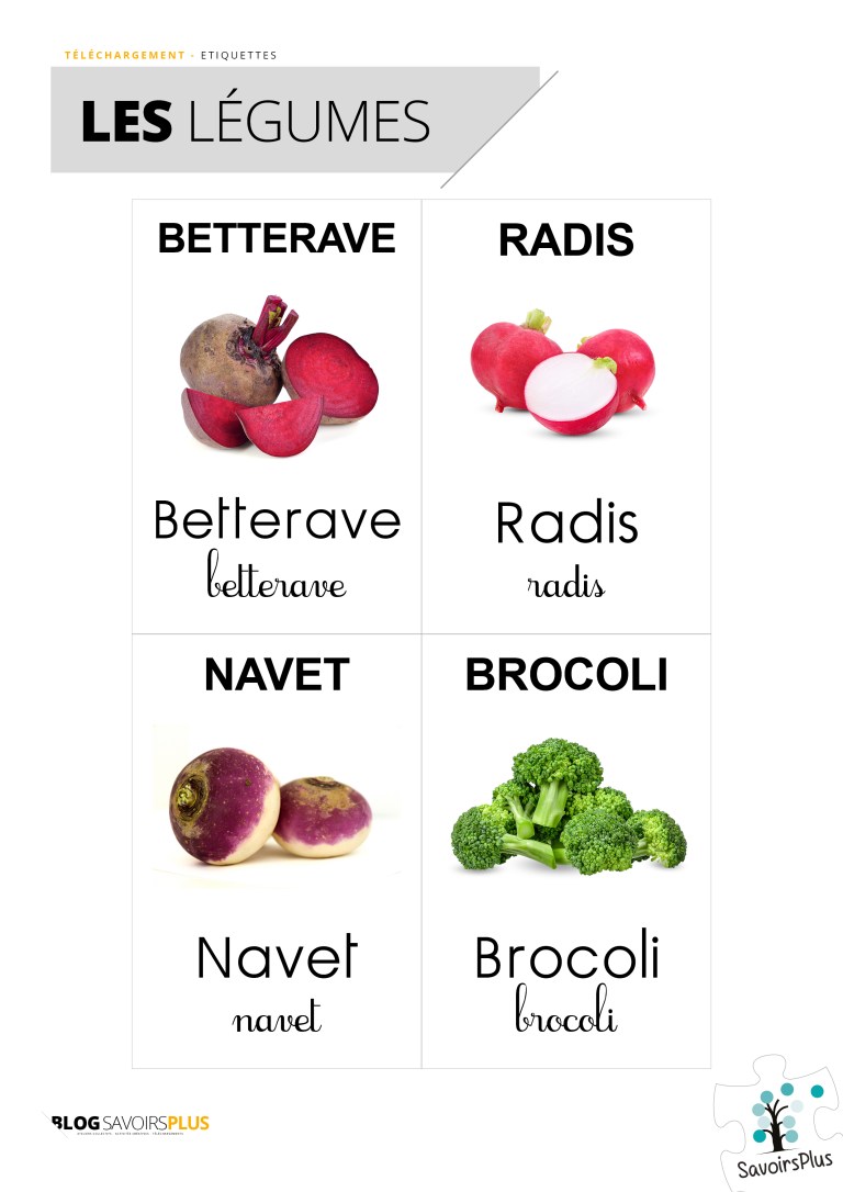 LES DOCS – Les légumes : Les étiquettes – Le blog SavoirsPlus
