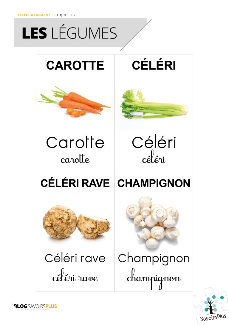 LES DOCS – Les légumes : Les étiquettes – Le blog SavoirsPlus